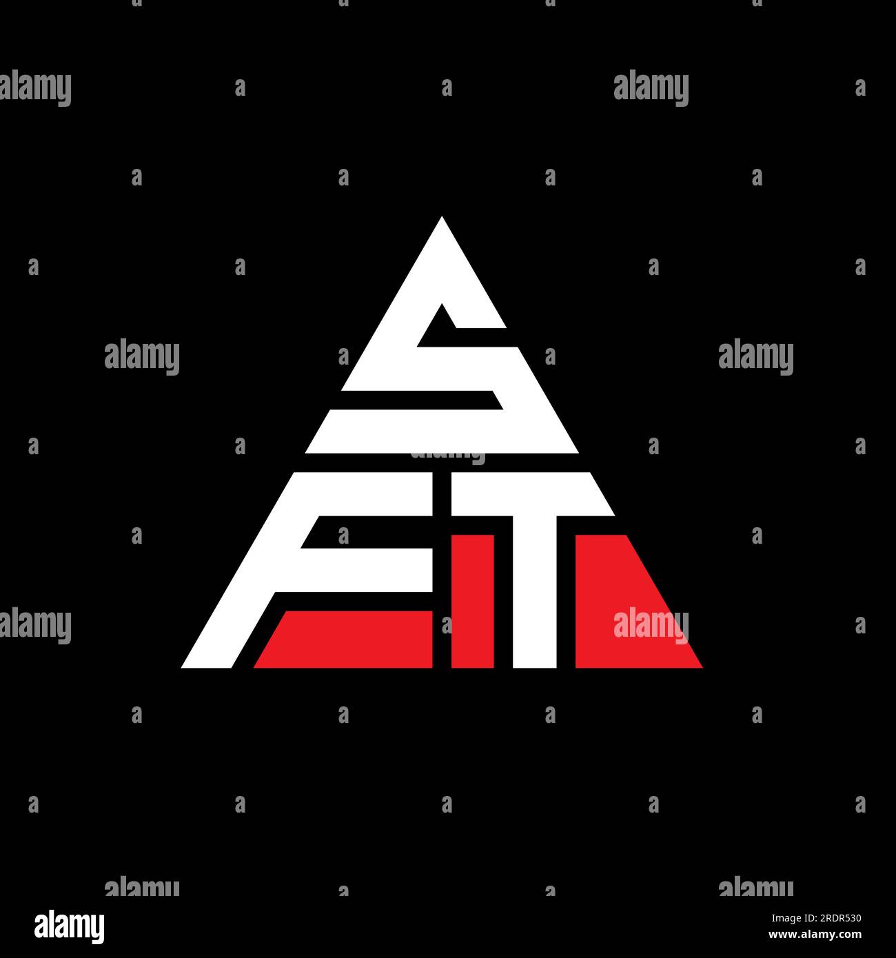 SFT triangle letter logo design with triangle shape. SFT triangle logo ...