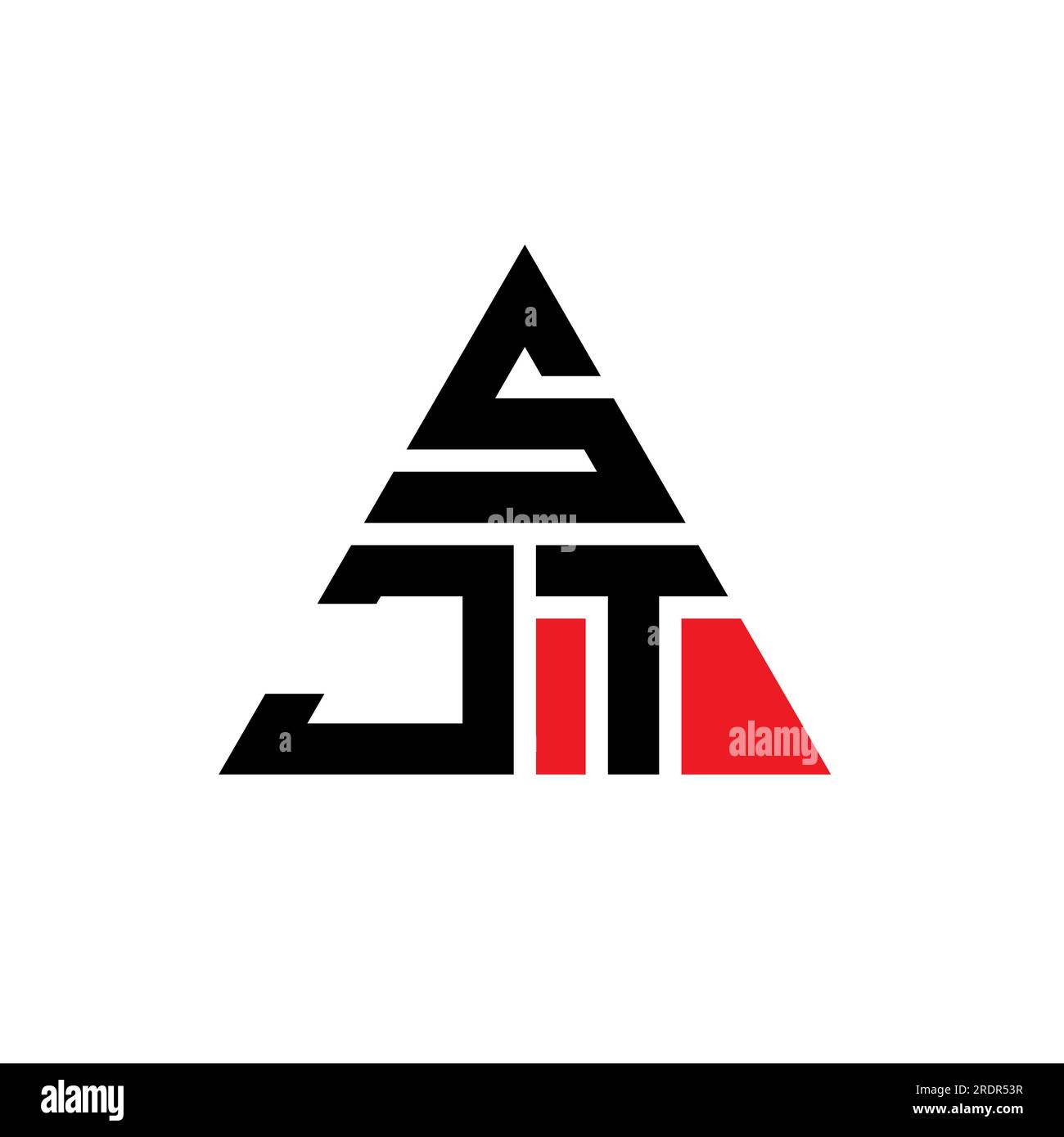 SJT triangle letter logo design with triangle shape. SJT triangle logo ...