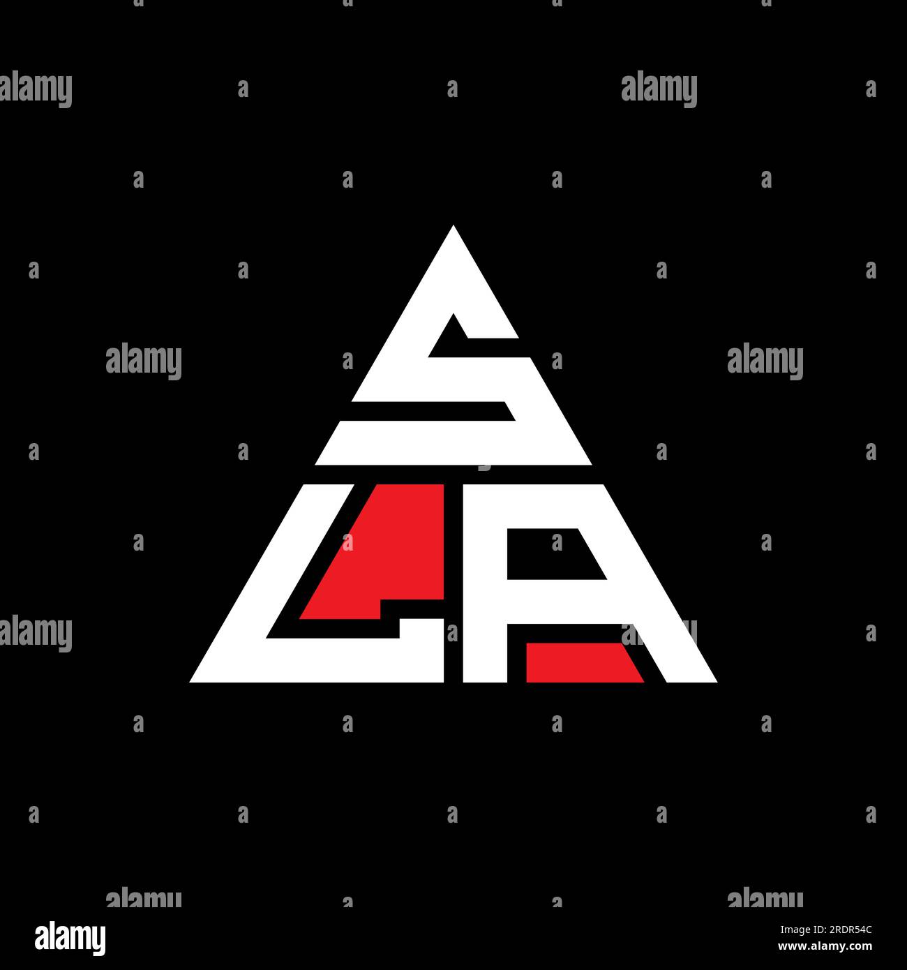 SLA triangle letter logo design with triangle shape. SLA triangle logo ...