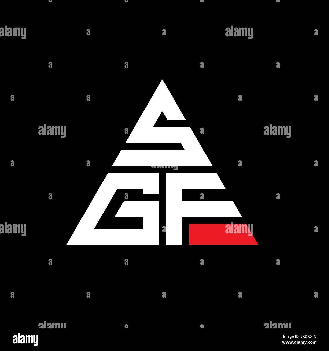 SGF triangle letter logo design with triangle shape. SGF triangle logo ...