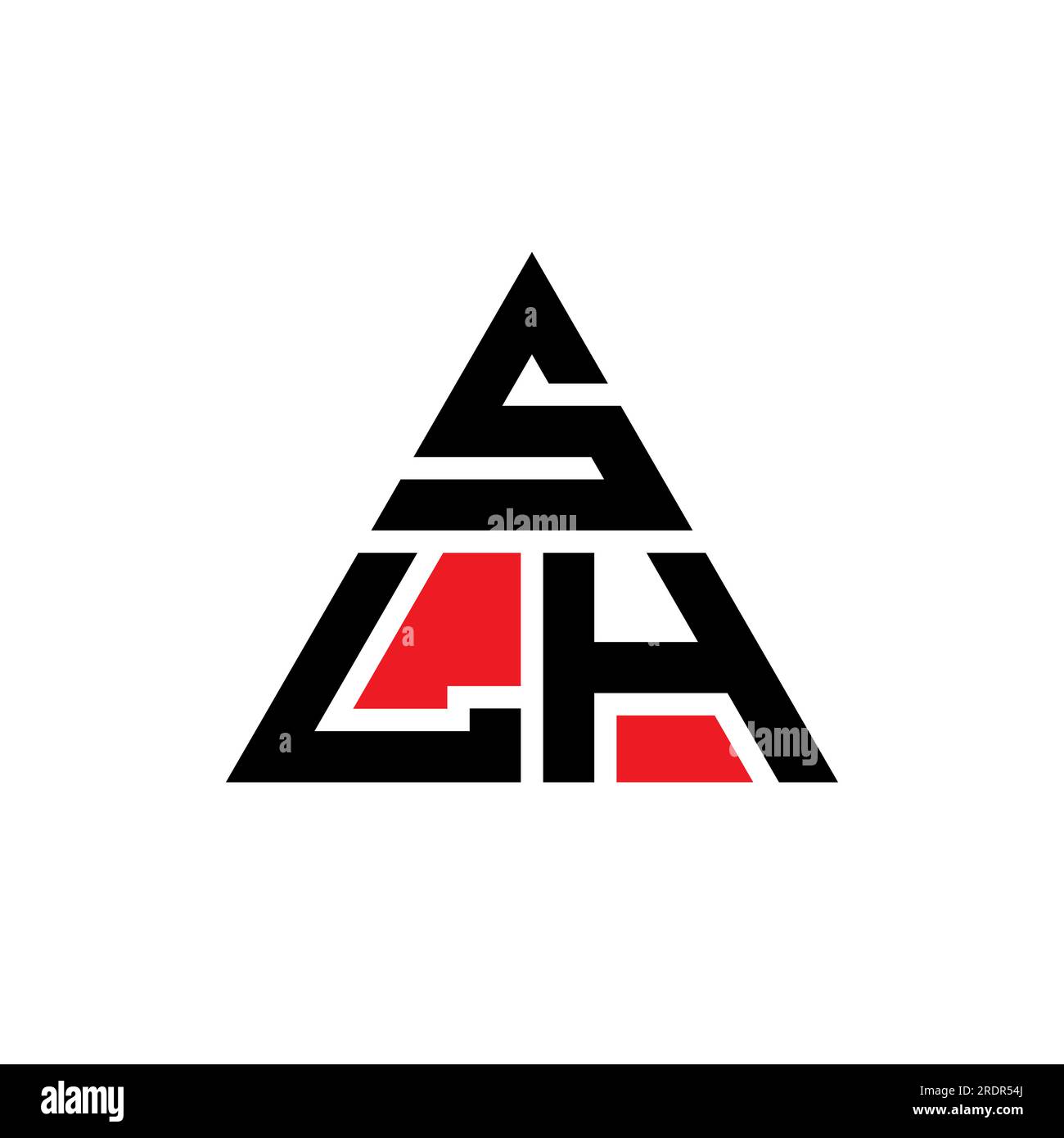SLH triangle letter logo design with triangle shape. SLH triangle logo ...