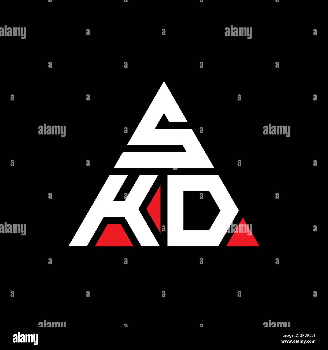 SKD triangle letter logo design with triangle shape. SKD triangle logo ...