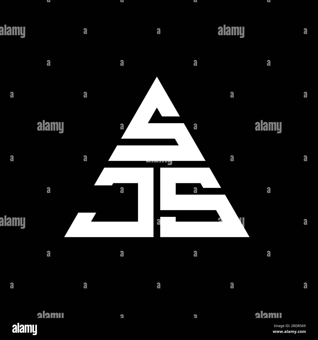 SJS triangle letter logo design with triangle shape. SJS triangle logo ...