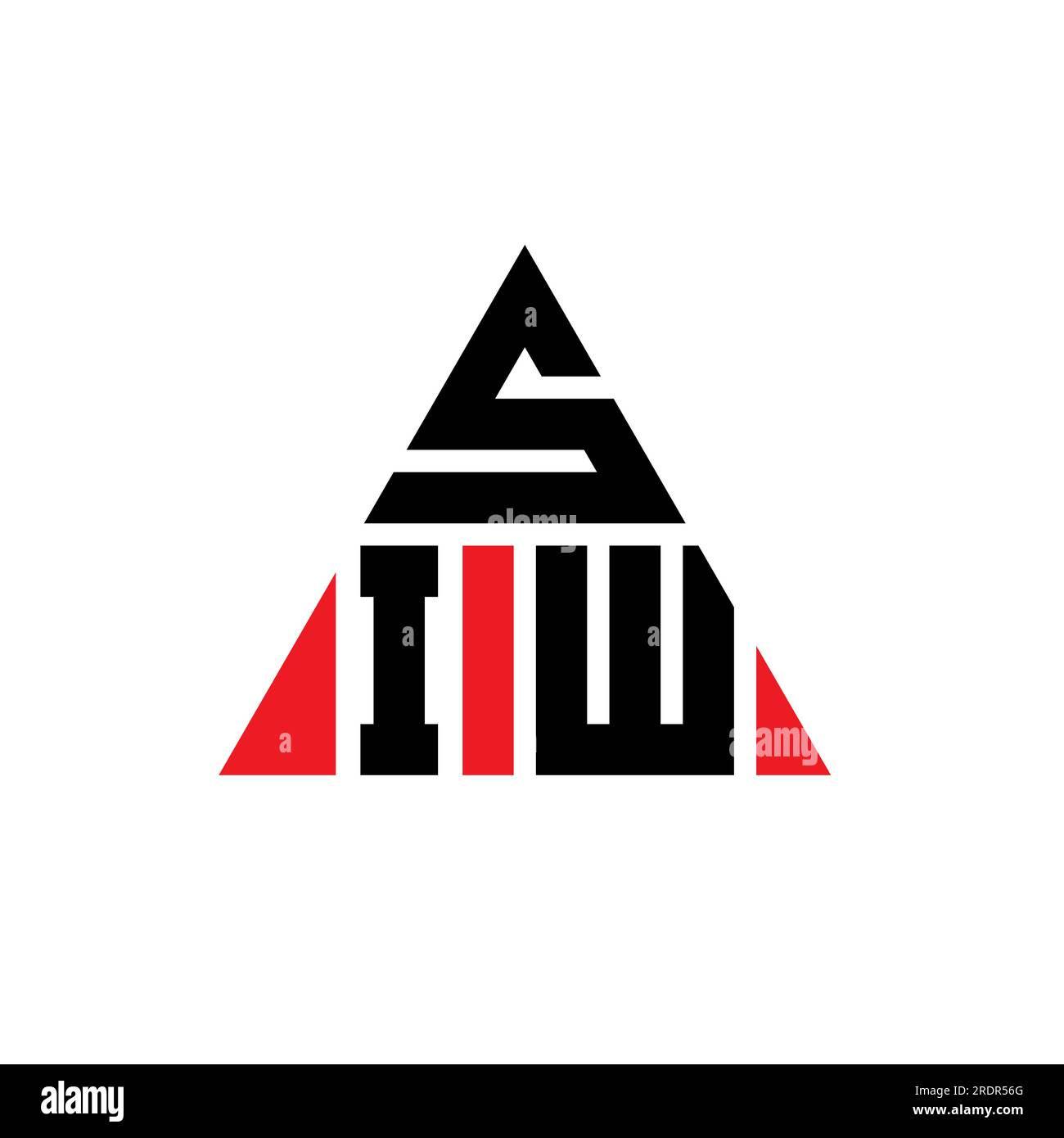 SIW triangle letter logo design with triangle shape. SIW triangle logo ...