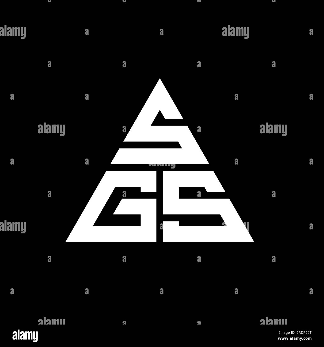 SGS triangle letter logo design with triangle shape. SGS triangle logo ...