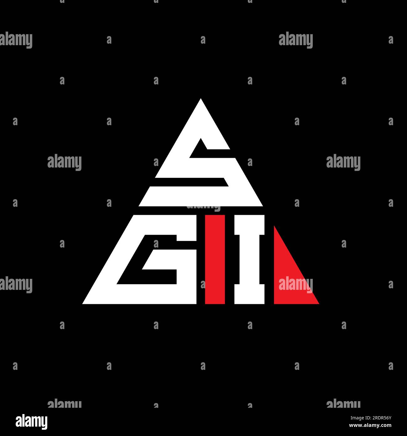 SGI triangle letter logo design with triangle shape. SGI triangle logo ...