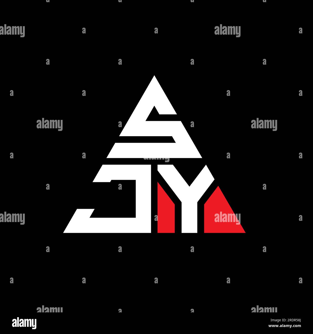 SJY triangle letter logo design with triangle shape. SJY triangle logo ...