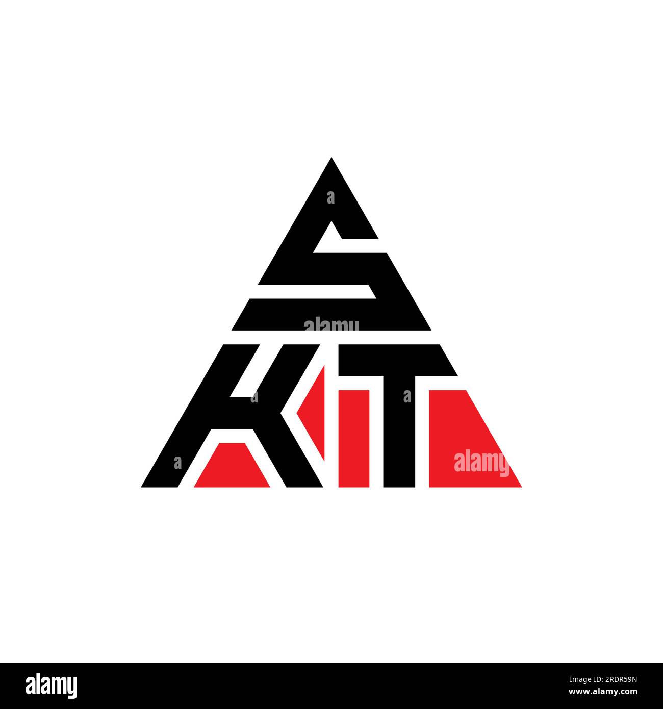 SKT triangle letter logo design with triangle shape. SKT triangle logo design monogram. SKT ...