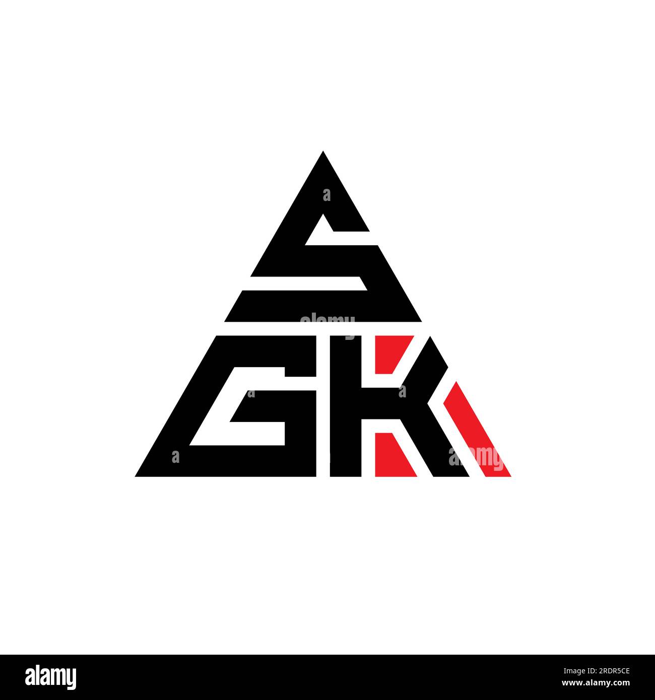 SGK triangle letter logo design with triangle shape. SGK triangle logo ...