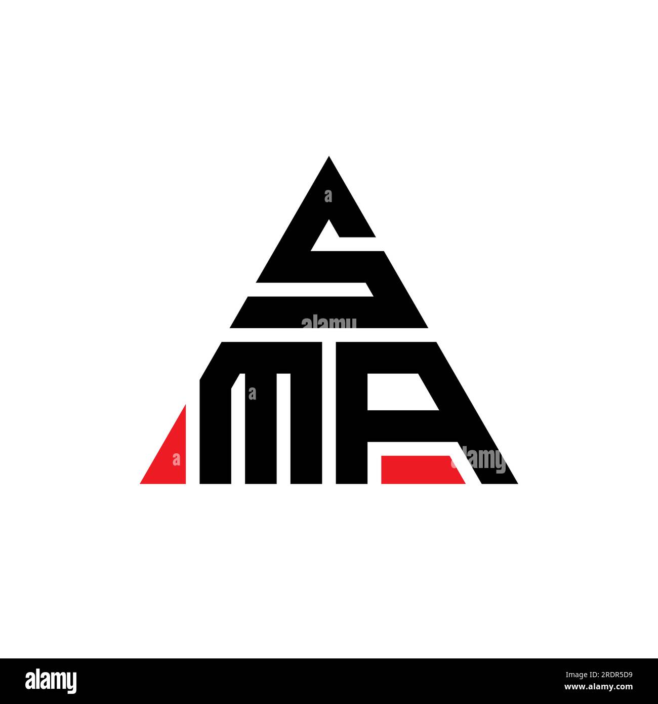 SMA triangle letter logo design with triangle shape. SMA triangle logo ...