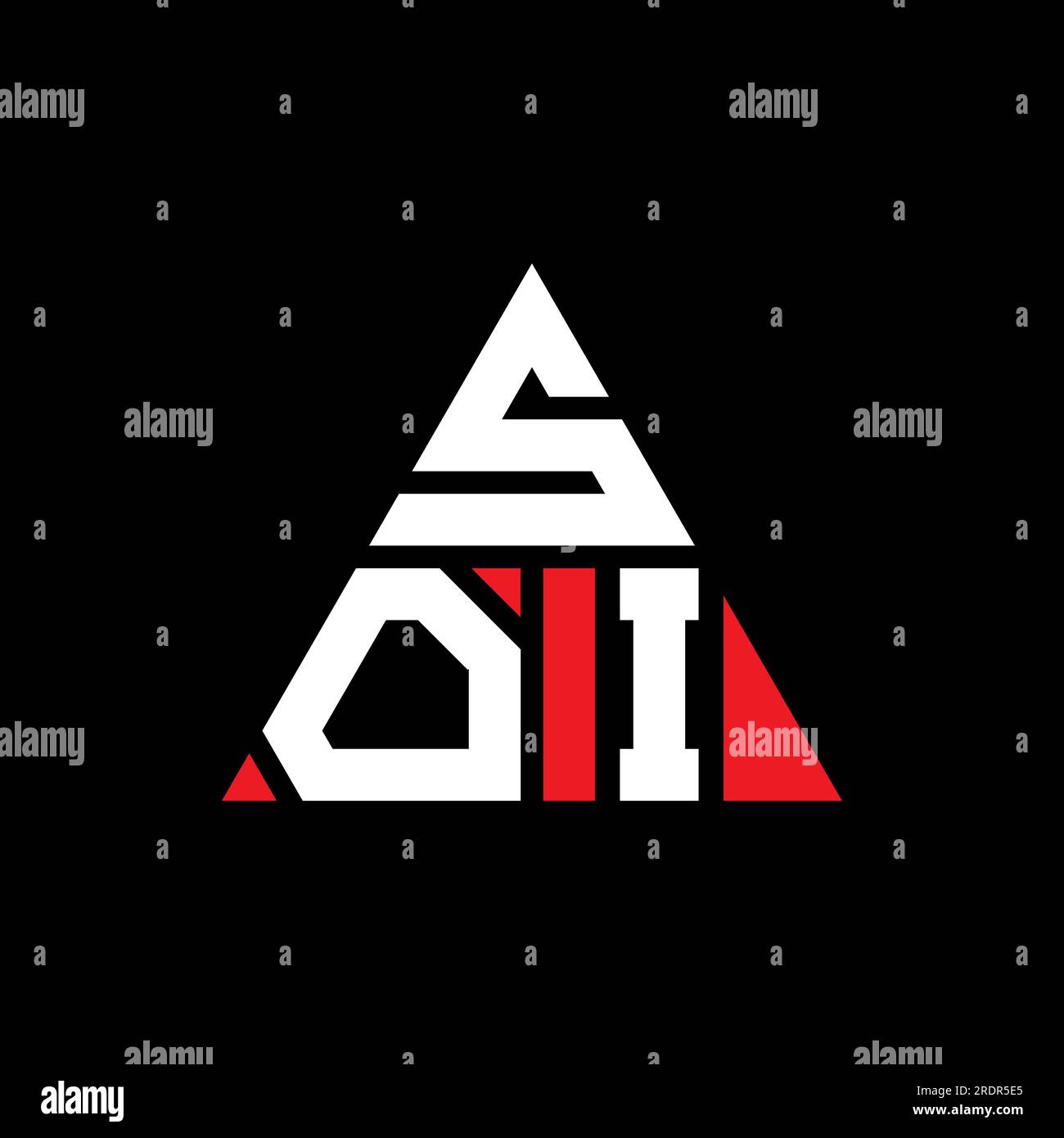 SOI triangle letter logo design with triangle shape. SOI triangle logo ...