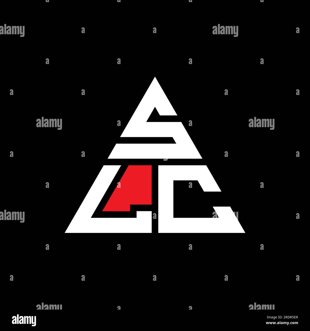 SLC triangle letter logo design with triangle shape. SLC triangle logo ...