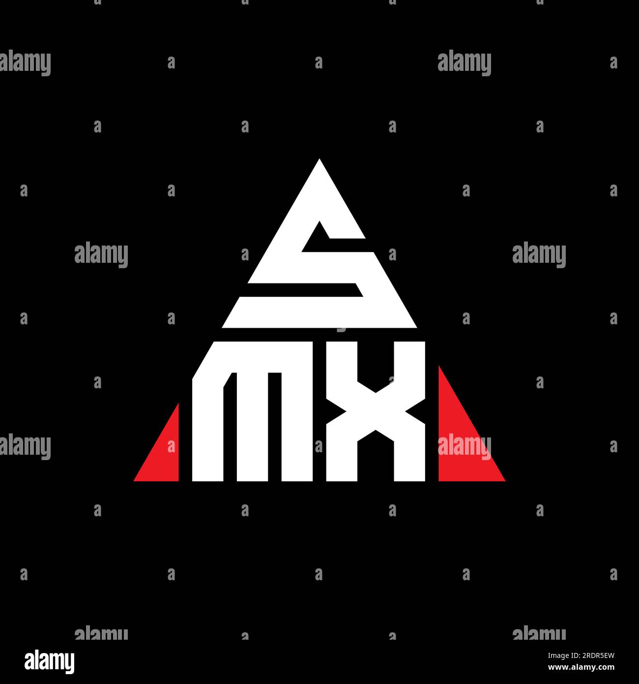 SMX triangle letter logo design with triangle shape. SMX triangle logo ...