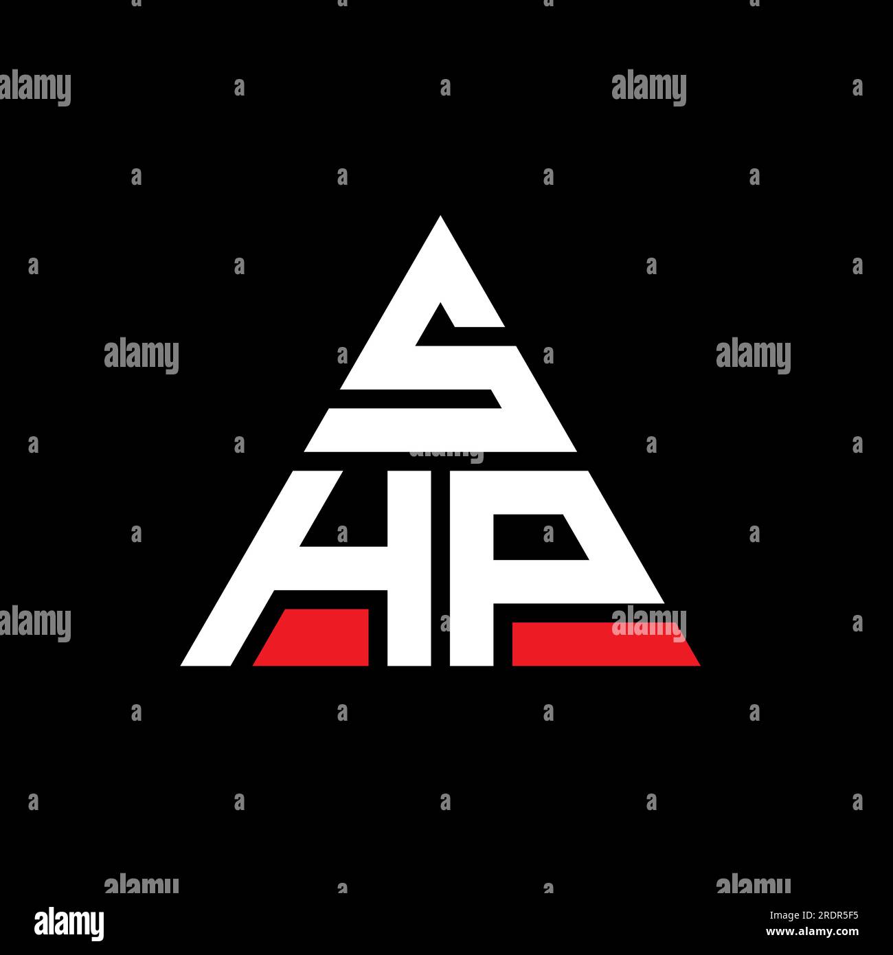 SHP triangle letter logo design with triangle shape. SHP triangle logo ...