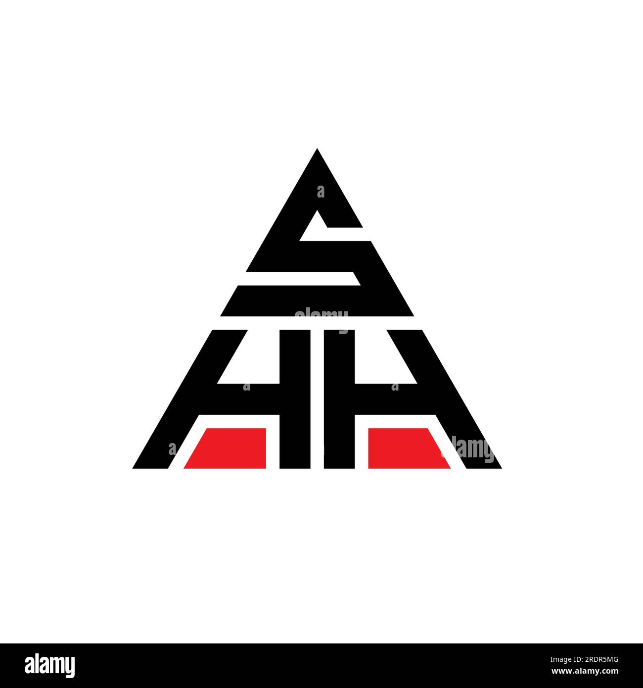 SHH triangle letter logo design with triangle shape. SHH triangle logo ...