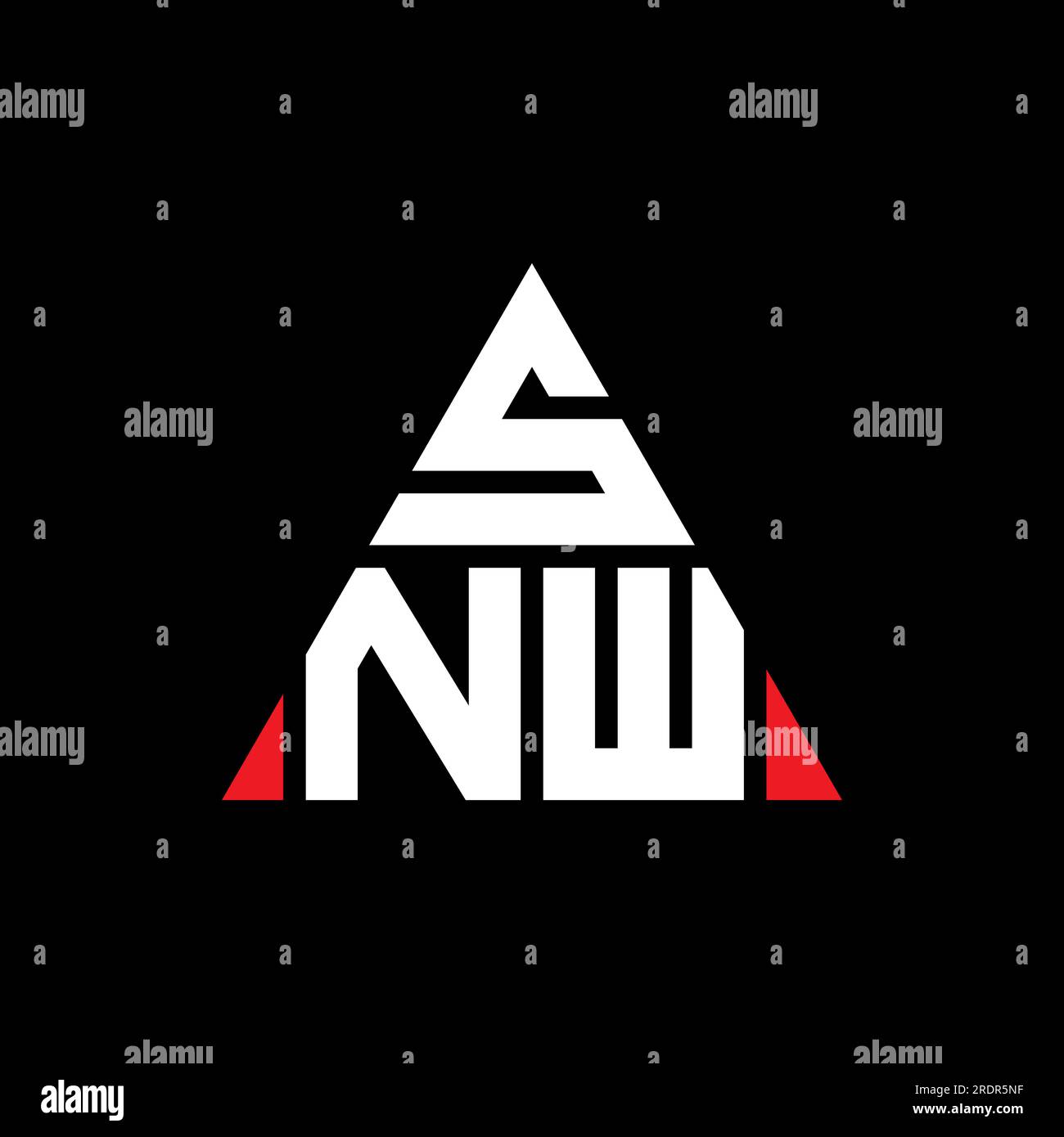 SNW triangle letter logo design with triangle shape. SNW triangle logo ...