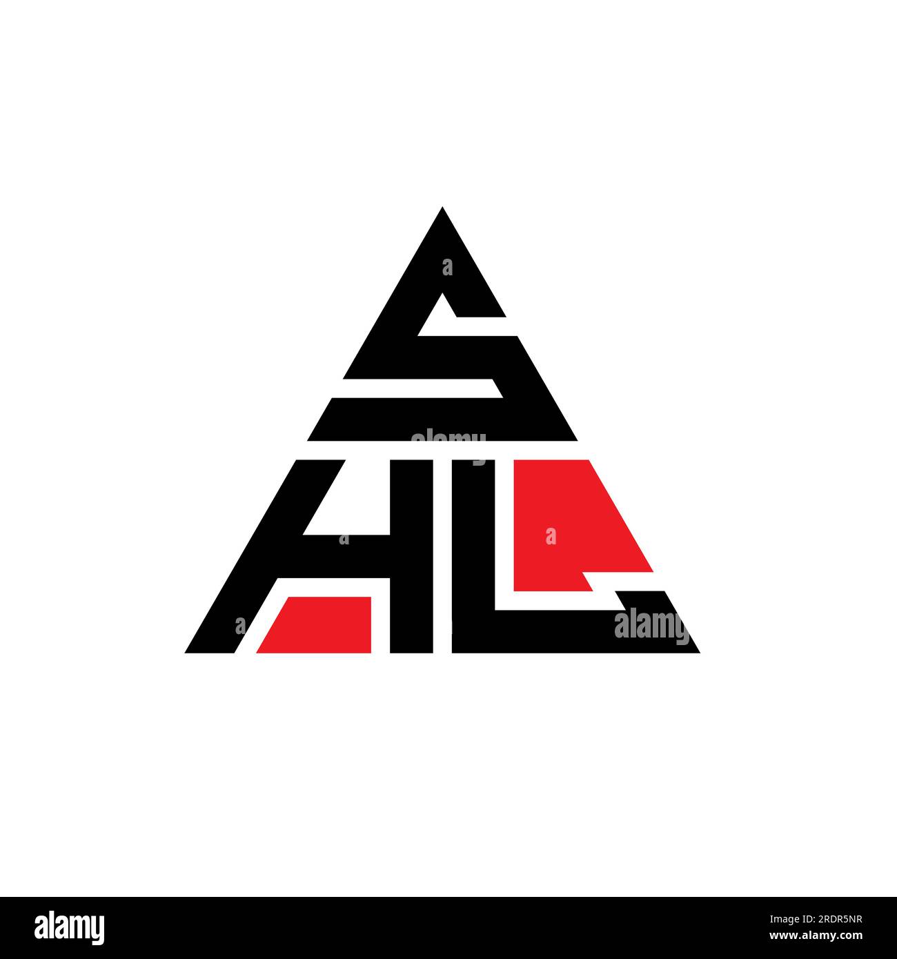 SHL triangle letter logo design with triangle shape. SHL triangle logo ...