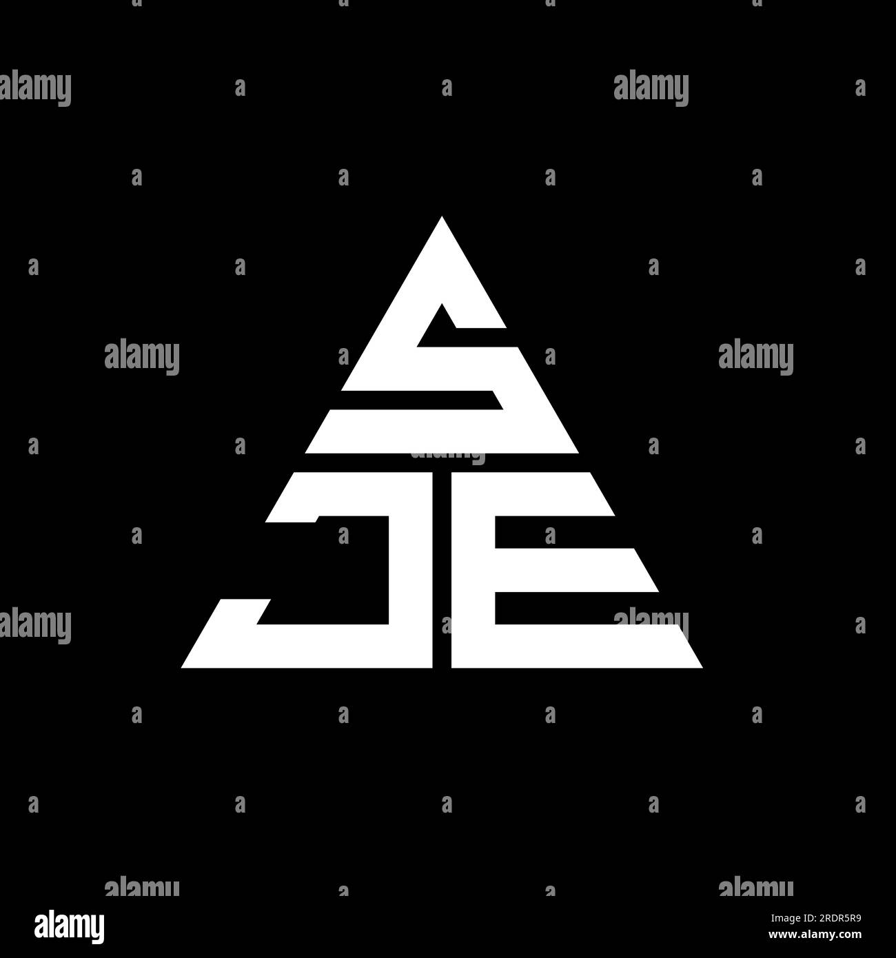 SJE triangle letter logo design with triangle shape. SJE triangle logo ...