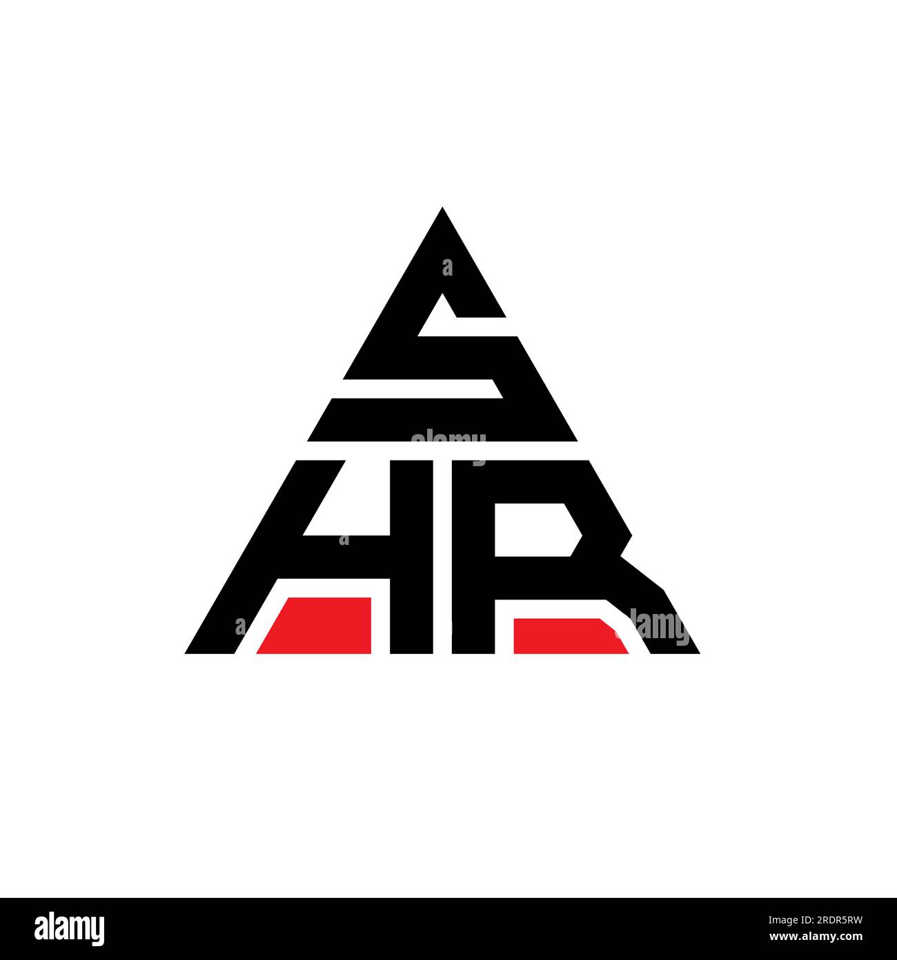 SHR triangle letter logo design with triangle shape. SHR triangle logo ...