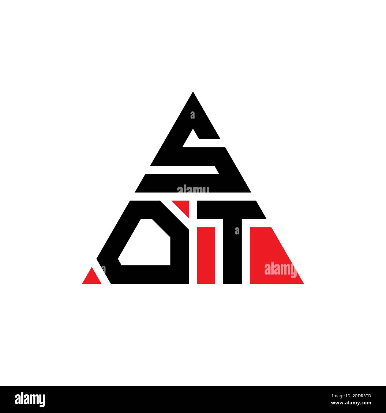 SOT triangle letter logo design with triangle shape. SOT triangle logo ...