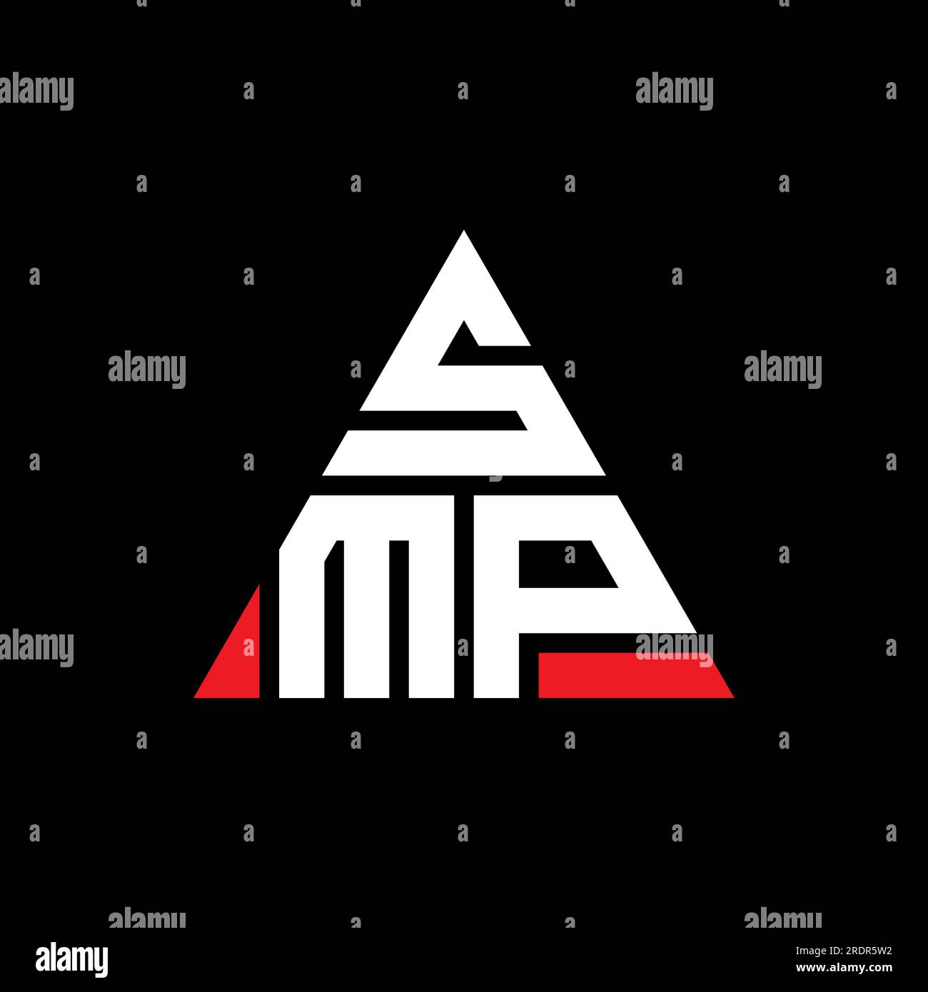 SMP triangle letter logo design with triangle shape. SMP triangle logo ...
