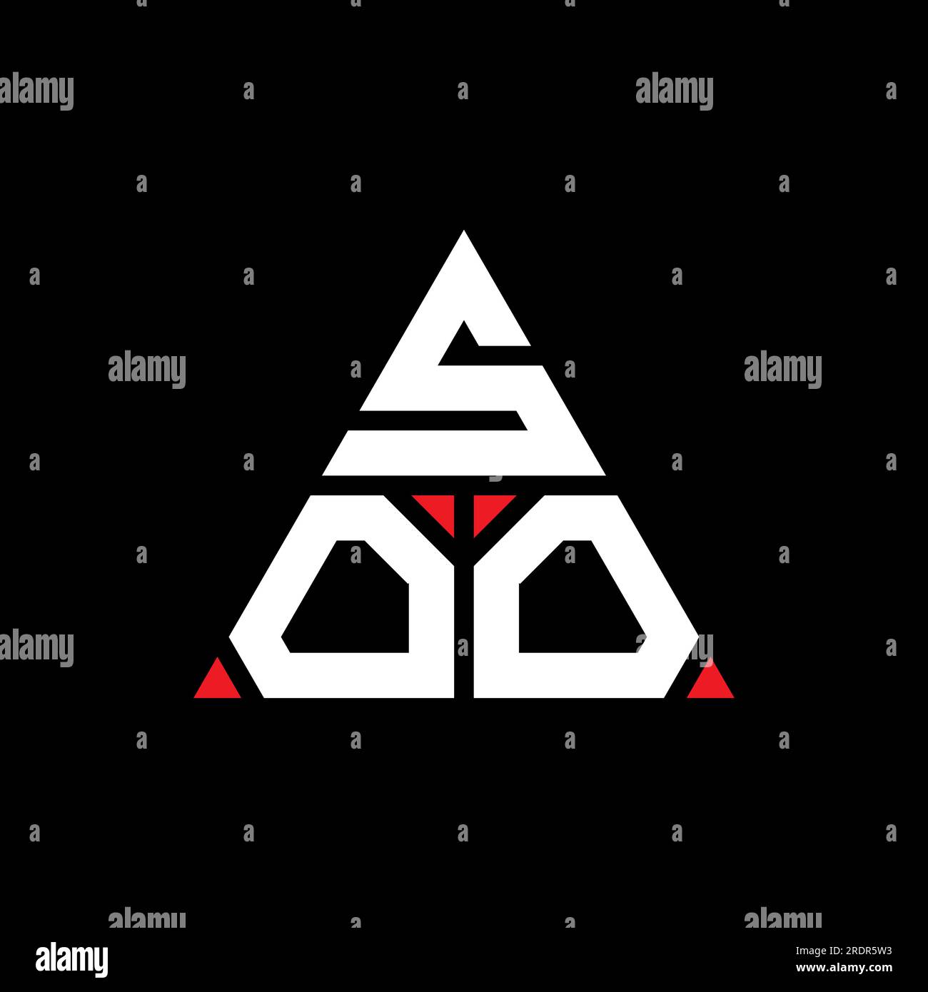 SOO triangle letter logo design with triangle shape. SOO triangle logo ...