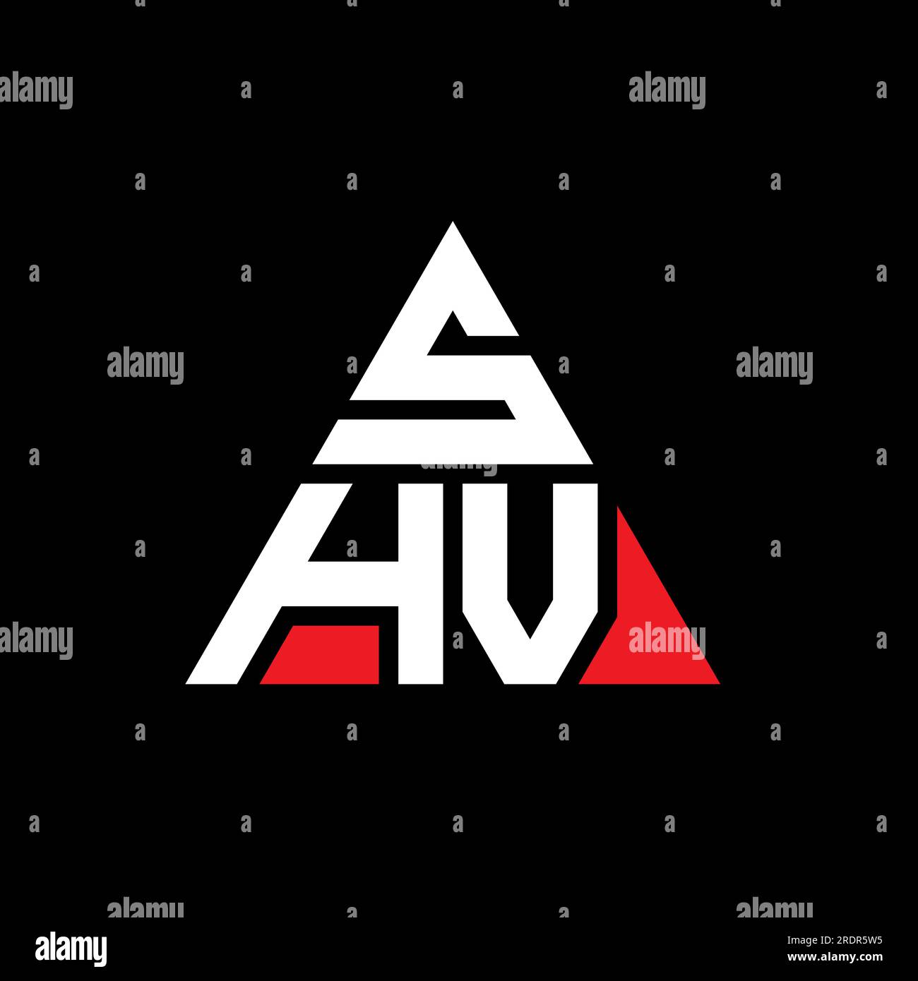 SHV triangle letter logo design with triangle shape. SHV triangle logo ...