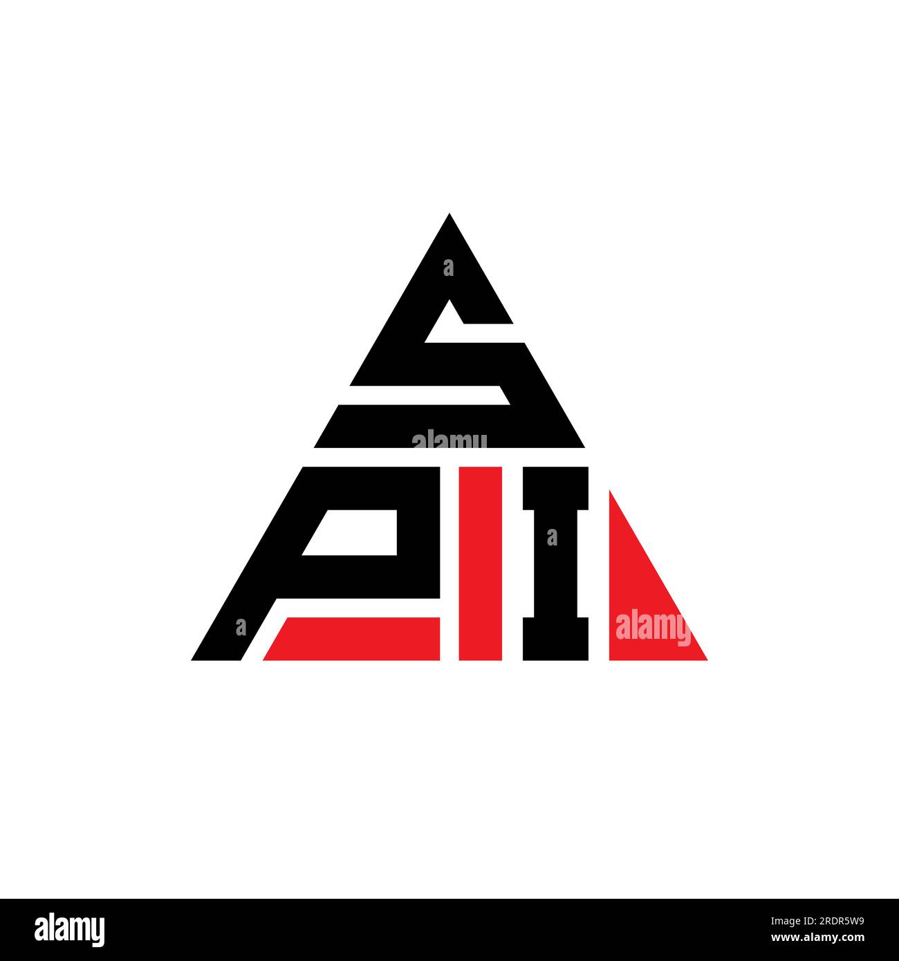 SPI triangle letter logo design with triangle shape. SPI triangle logo ...