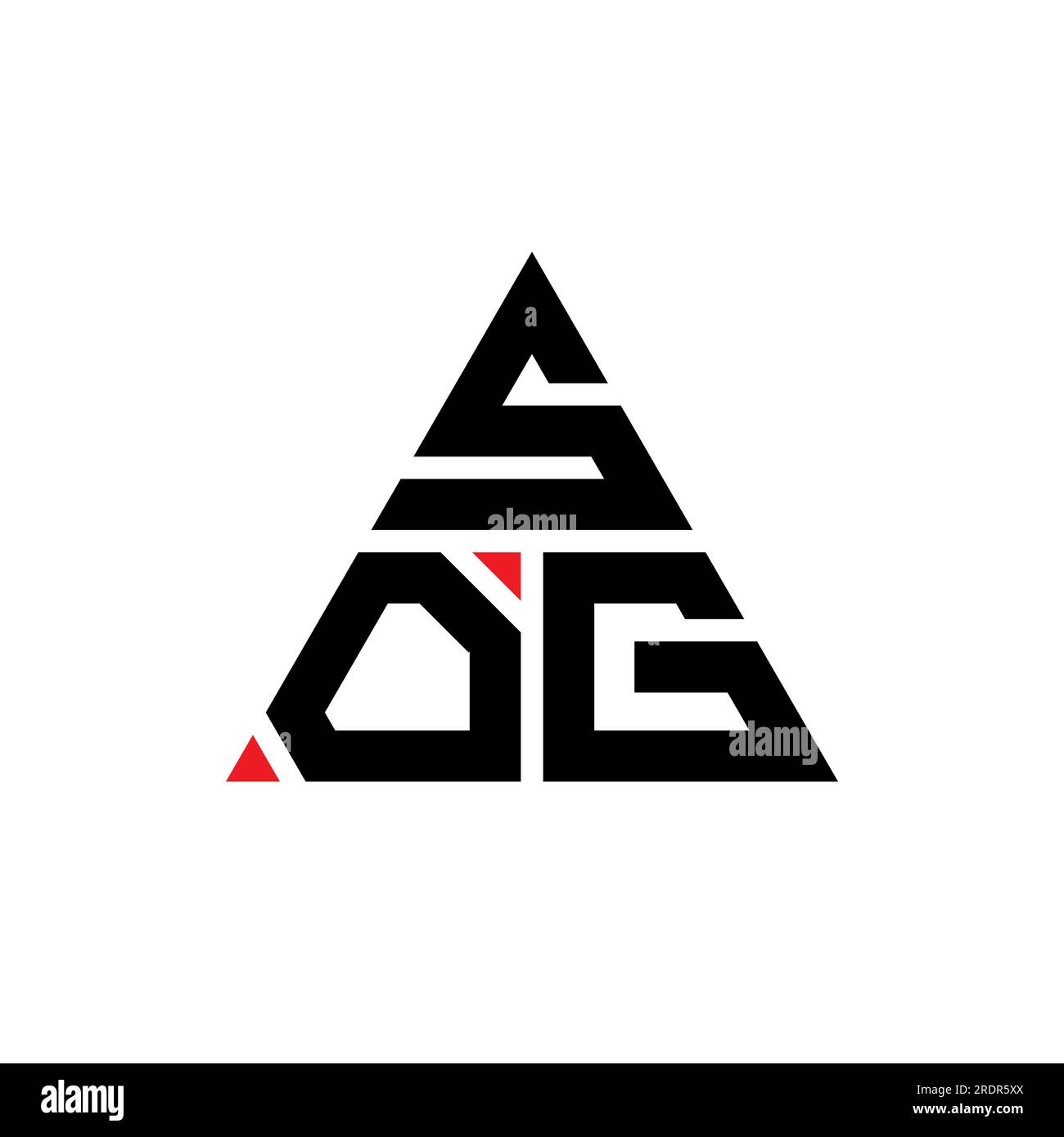 SOG triangle letter logo design with triangle shape. SOG triangle logo ...