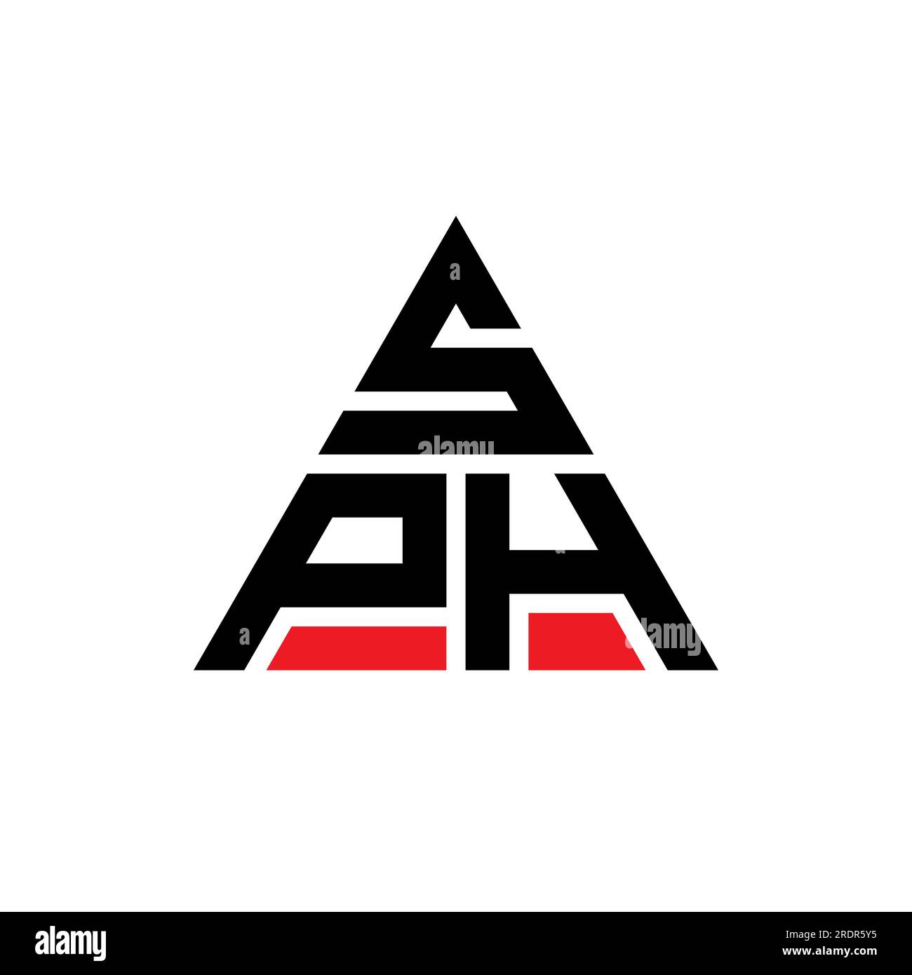 SPH triangle letter logo design with triangle shape. SPH triangle logo ...