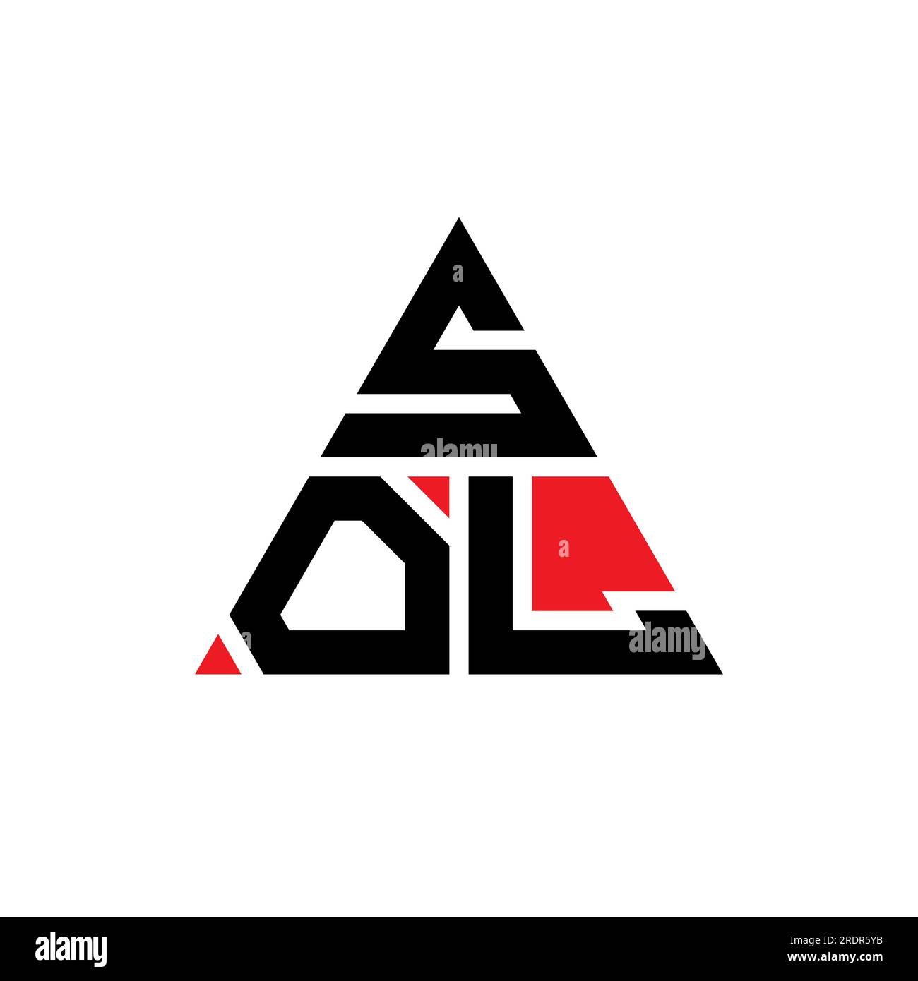 SOL triangle letter logo design with triangle shape. SOL triangle logo ...
