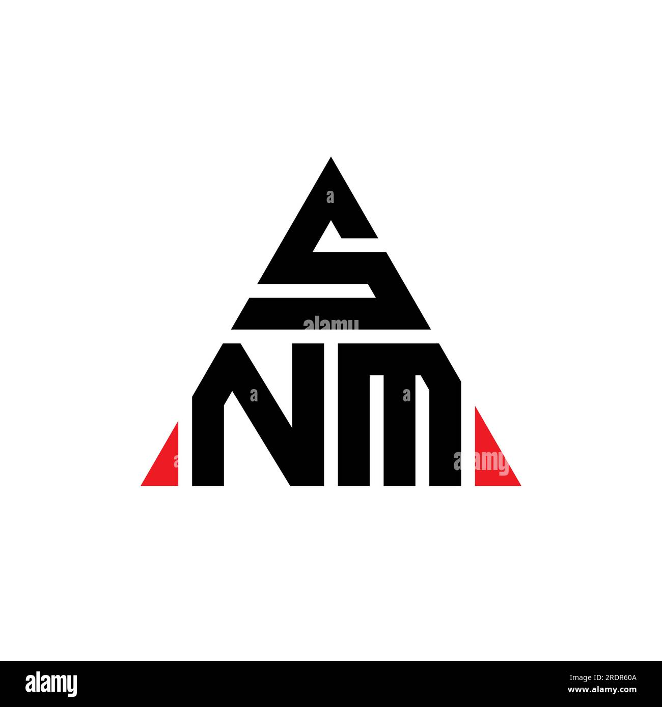 SNM triangle letter logo design with triangle shape. SNM triangle logo ...