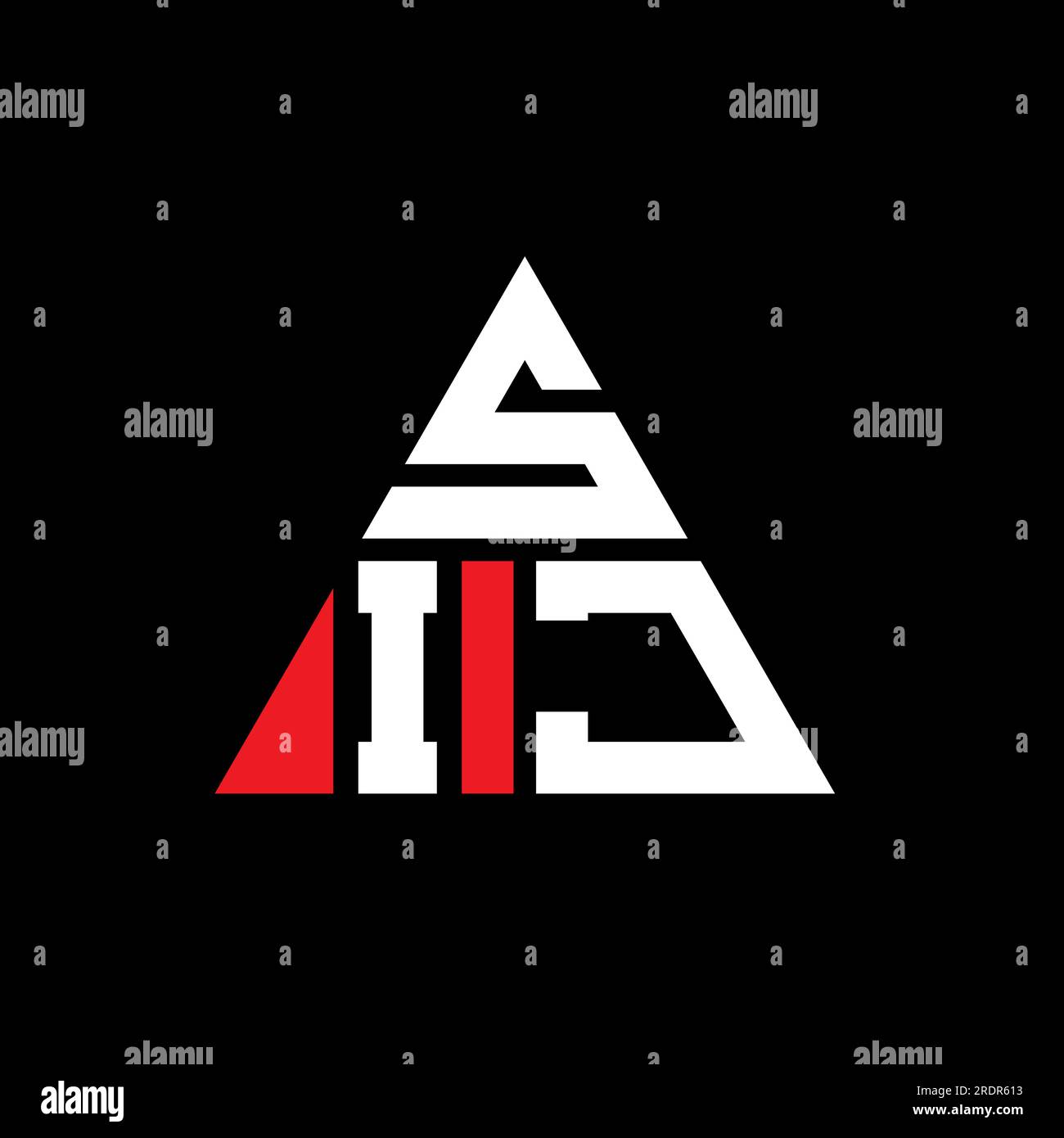 SIJ triangle letter logo design with triangle shape. SIJ triangle logo ...