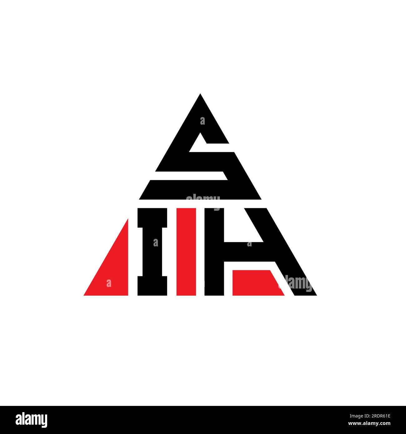 SIH triangle letter logo design with triangle shape. SIH triangle logo ...