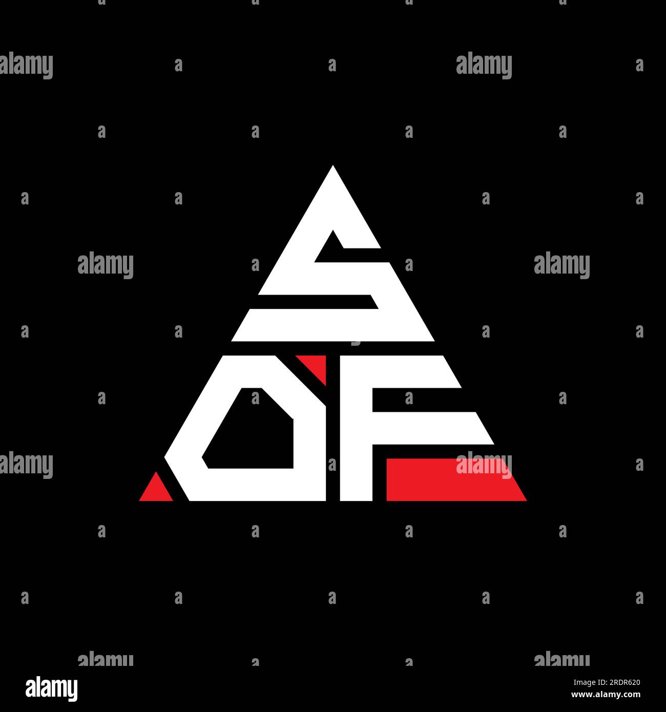 SOF triangle letter logo design with triangle shape. SOF triangle logo design monogram. SOF ...