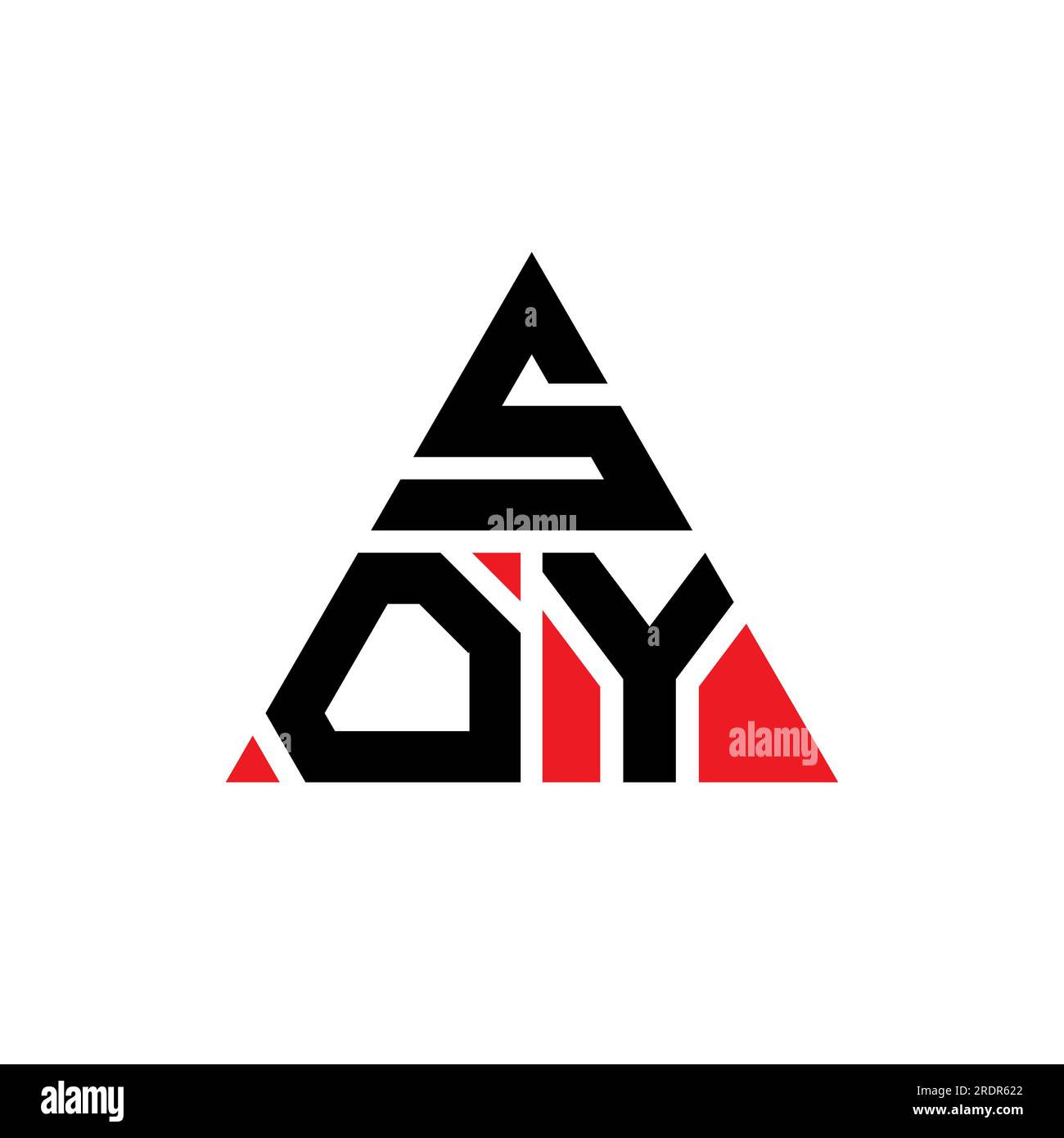 SOY triangle letter logo design with triangle shape. SOY triangle logo ...
