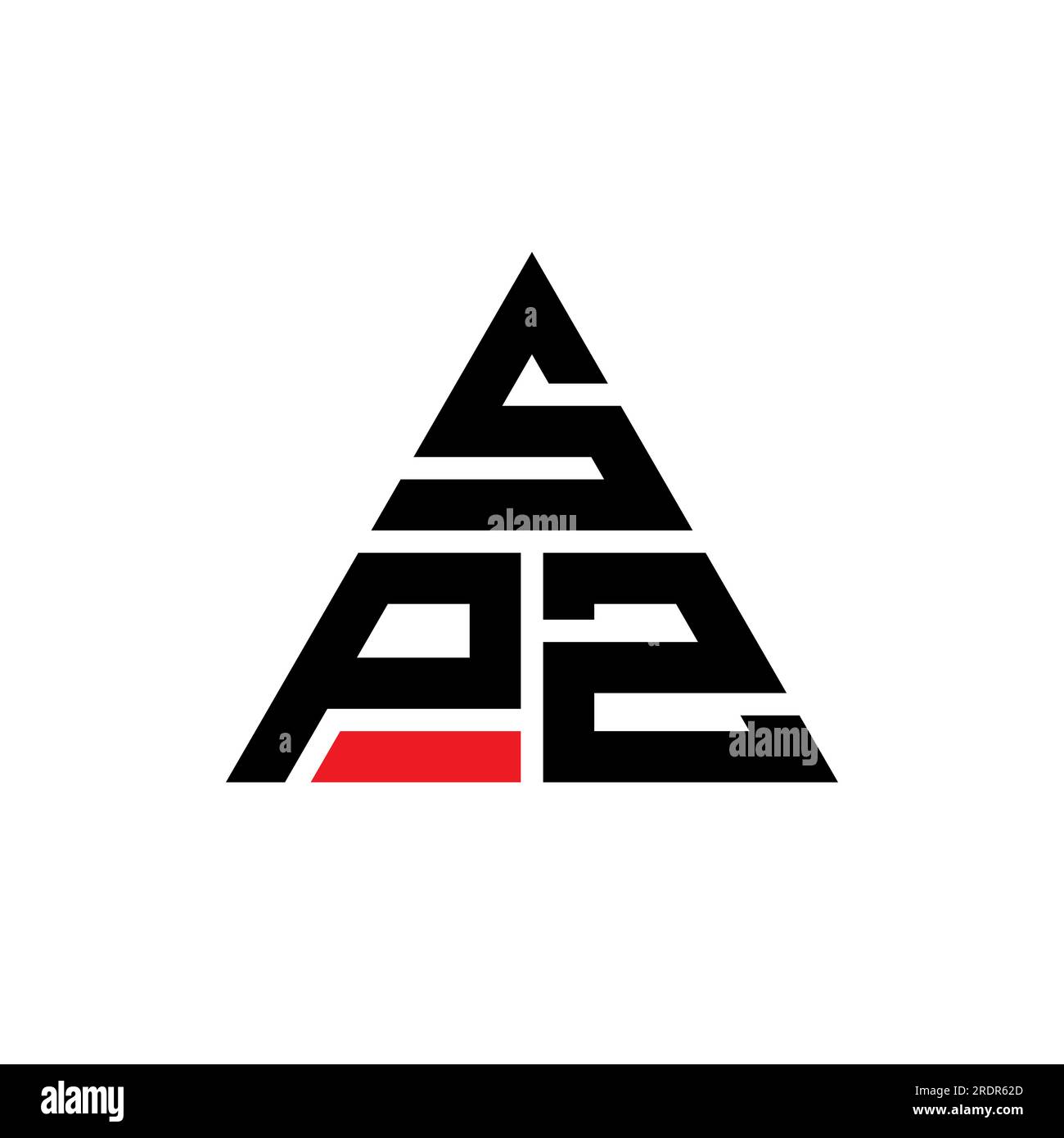 SPZ triangle letter logo design with triangle shape. SPZ triangle logo ...