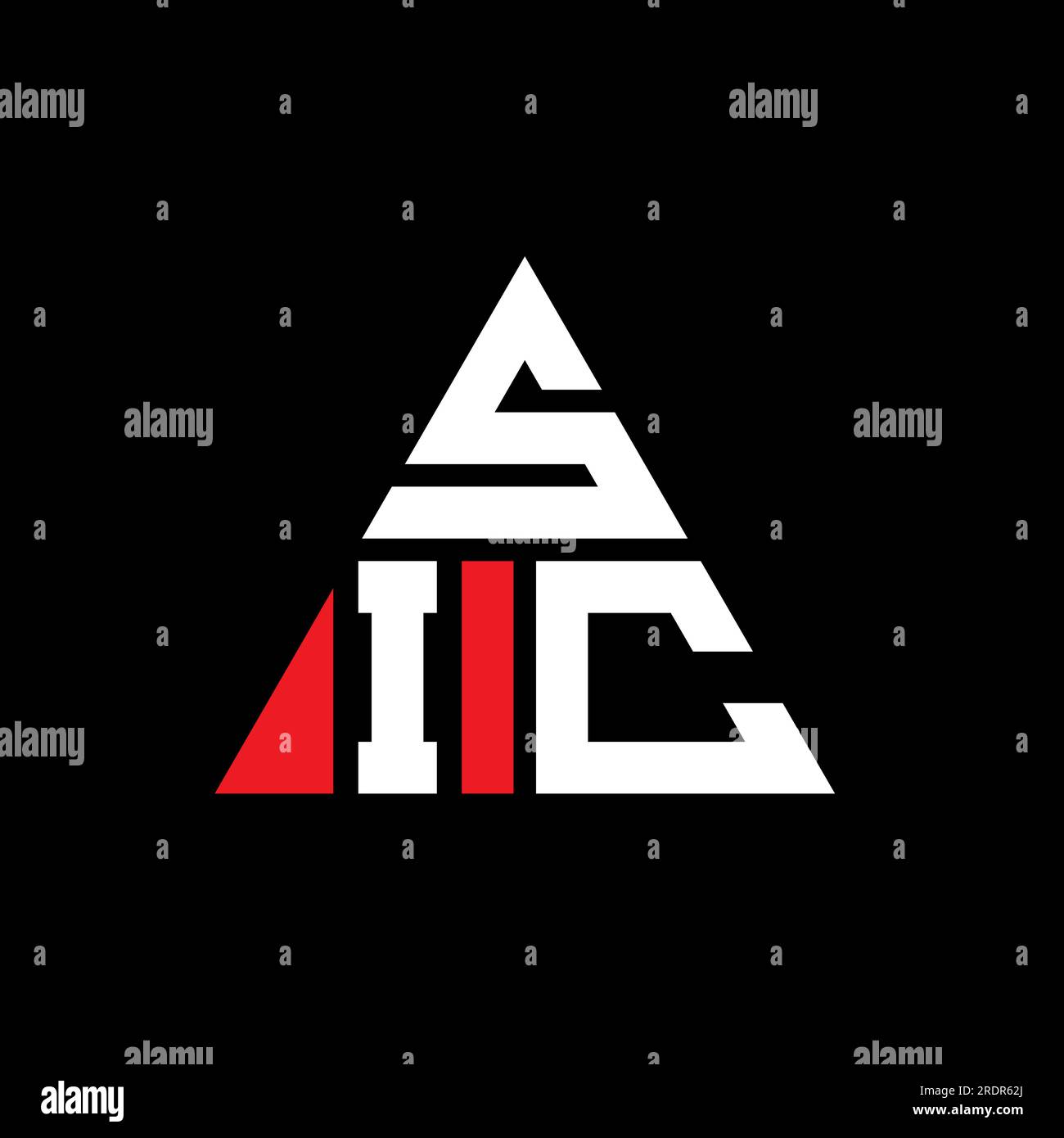 SIC triangle letter logo design with triangle shape. SIC triangle logo ...