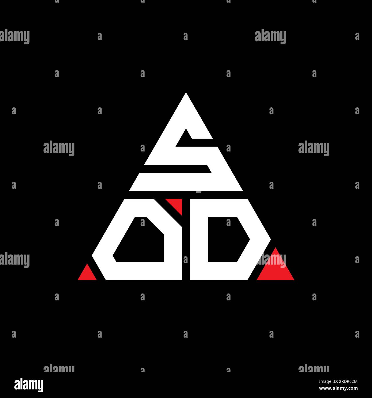 SOD triangle letter logo design with triangle shape. SOD triangle logo ...