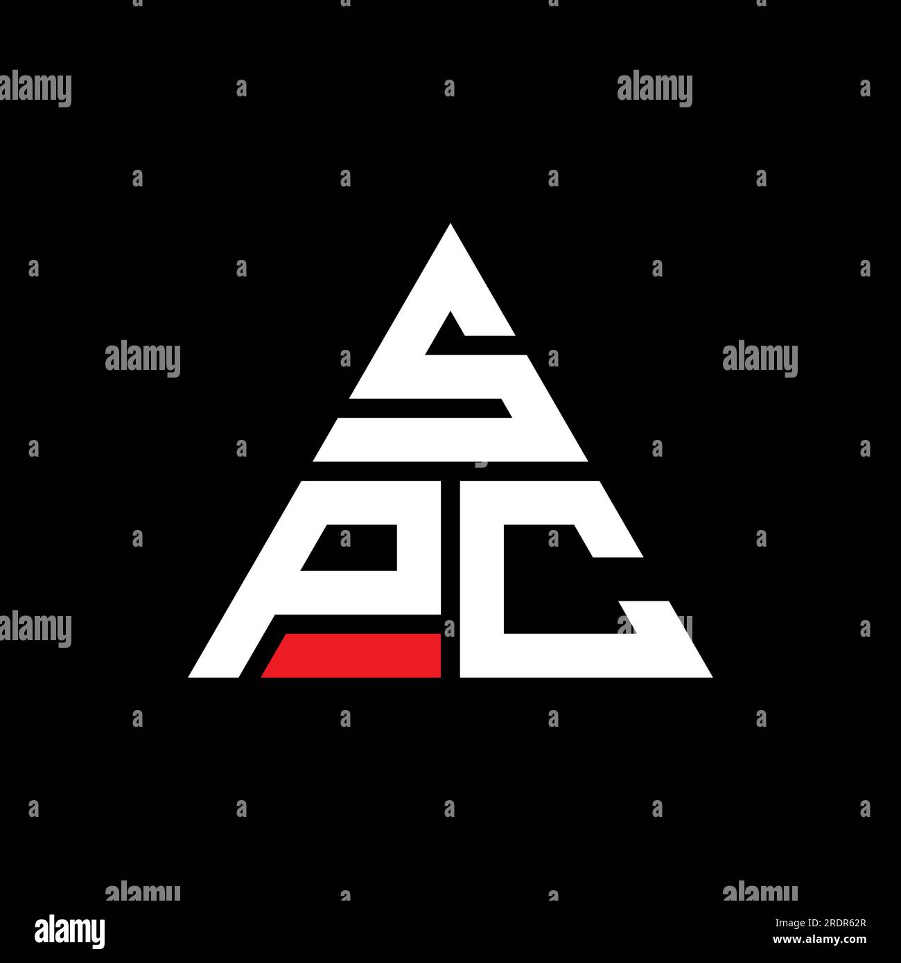 SPC triangle letter logo design with triangle shape. SPC triangle logo ...