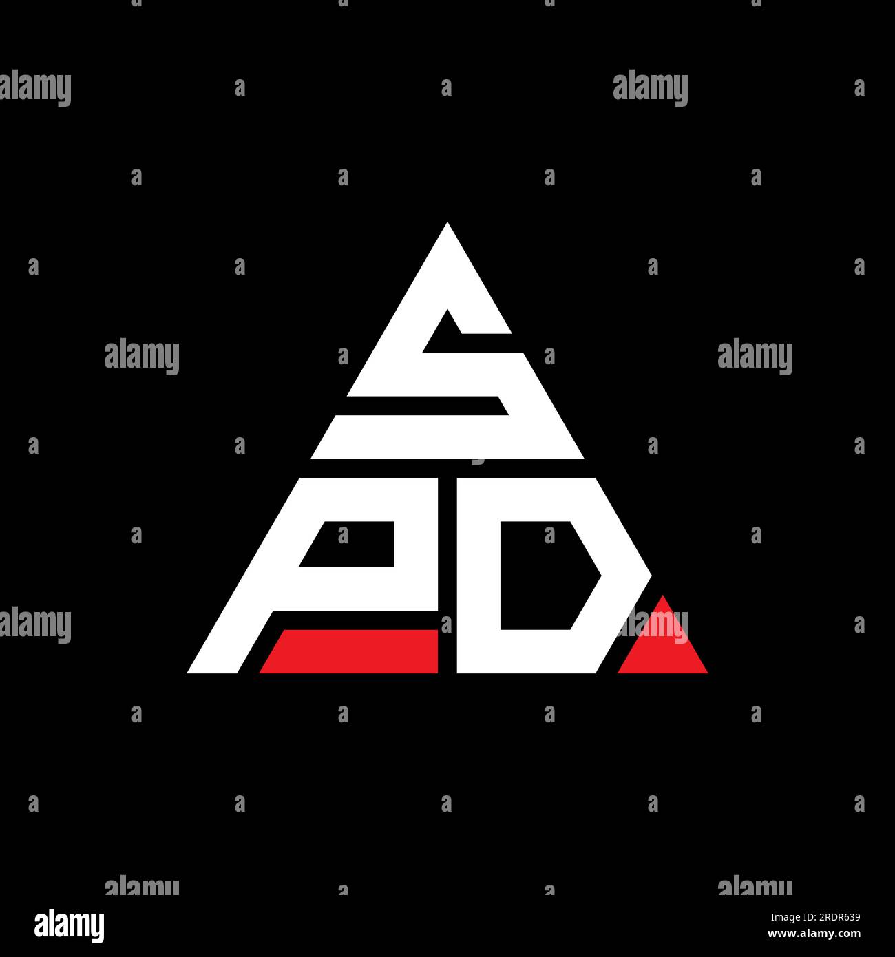 SPD triangle letter logo design with triangle shape. SPD triangle logo design monogram. SPD ...