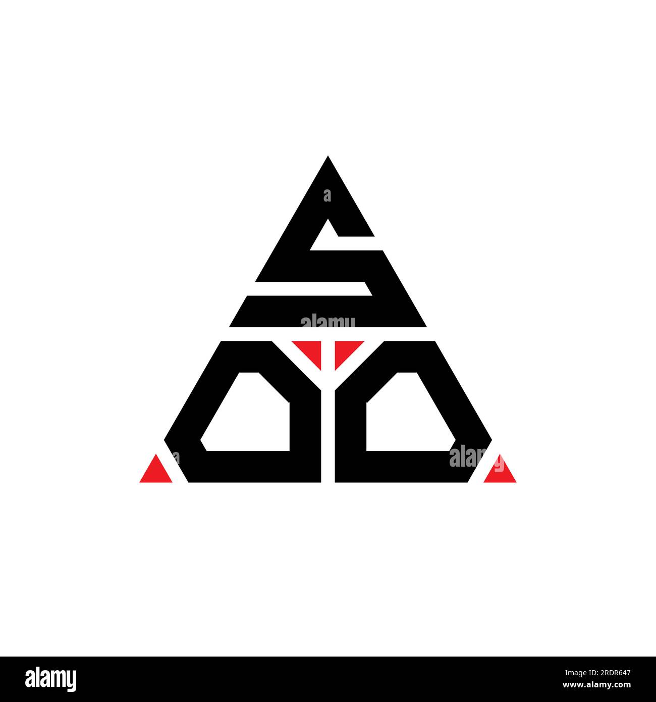 SOO triangle letter logo design with triangle shape. SOO triangle logo ...