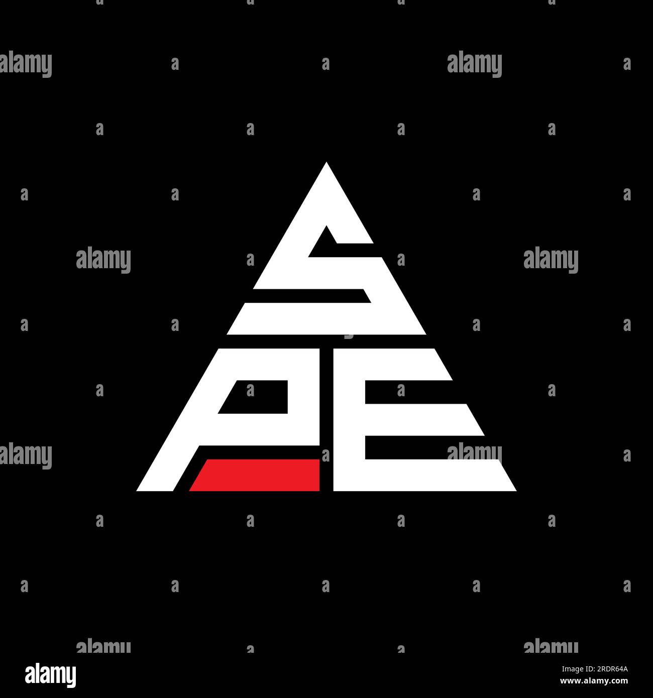 SPE triangle letter logo design with triangle shape. SPE triangle logo ...