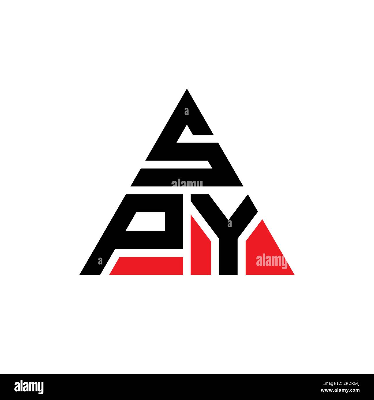 SPY triangle letter logo design with triangle shape. SPY triangle logo ...