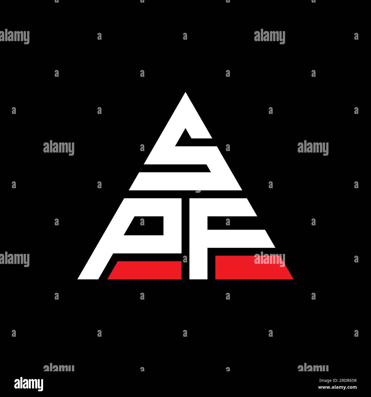 SPF triangle letter logo design with triangle shape. SPF triangle logo ...