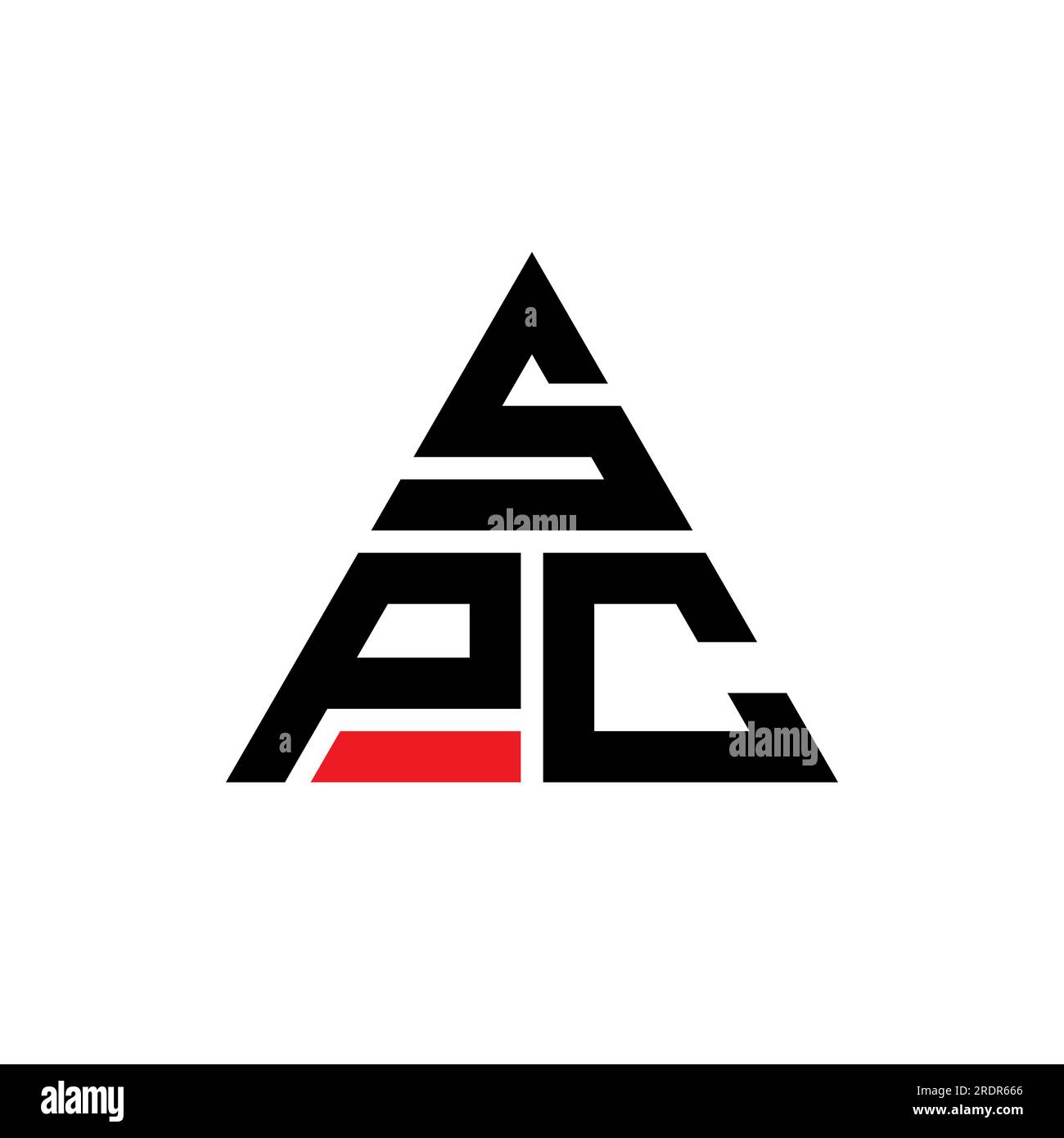 SPC triangle letter logo design with triangle shape. SPC triangle logo design monogram. SPC ...