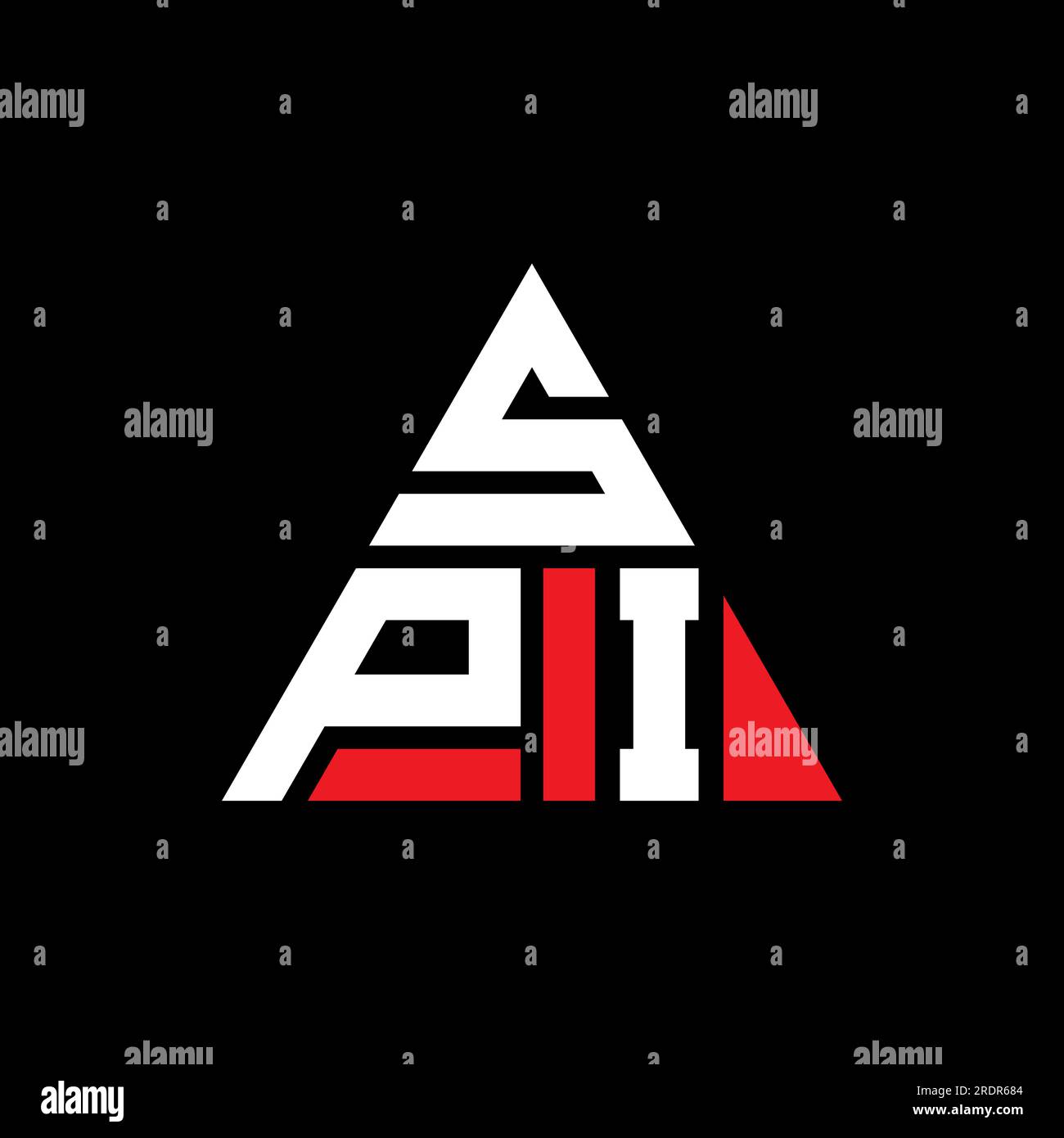 SPI triangle letter logo design with triangle shape. SPI triangle logo ...