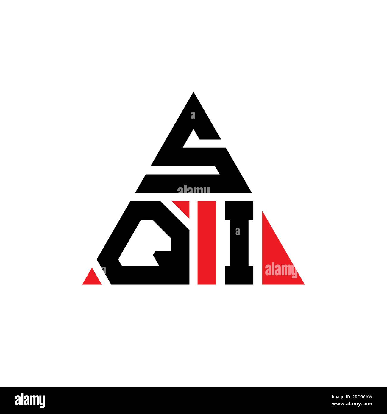 SQI triangle letter logo design with triangle shape. SQI triangle logo ...