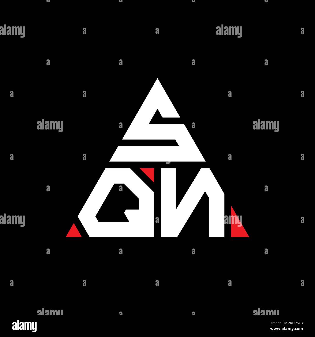 SQN triangle letter logo design with triangle shape. SQN triangle logo ...