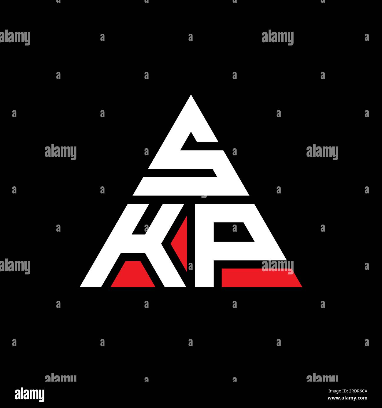 SKP triangle letter logo design with triangle shape. SKP triangle logo ...